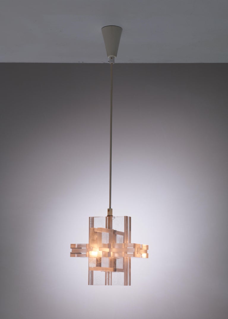 Peter Karpf Plexiglass Pendant by Fog and Morup, Denmark, 1964 For Sale ...
