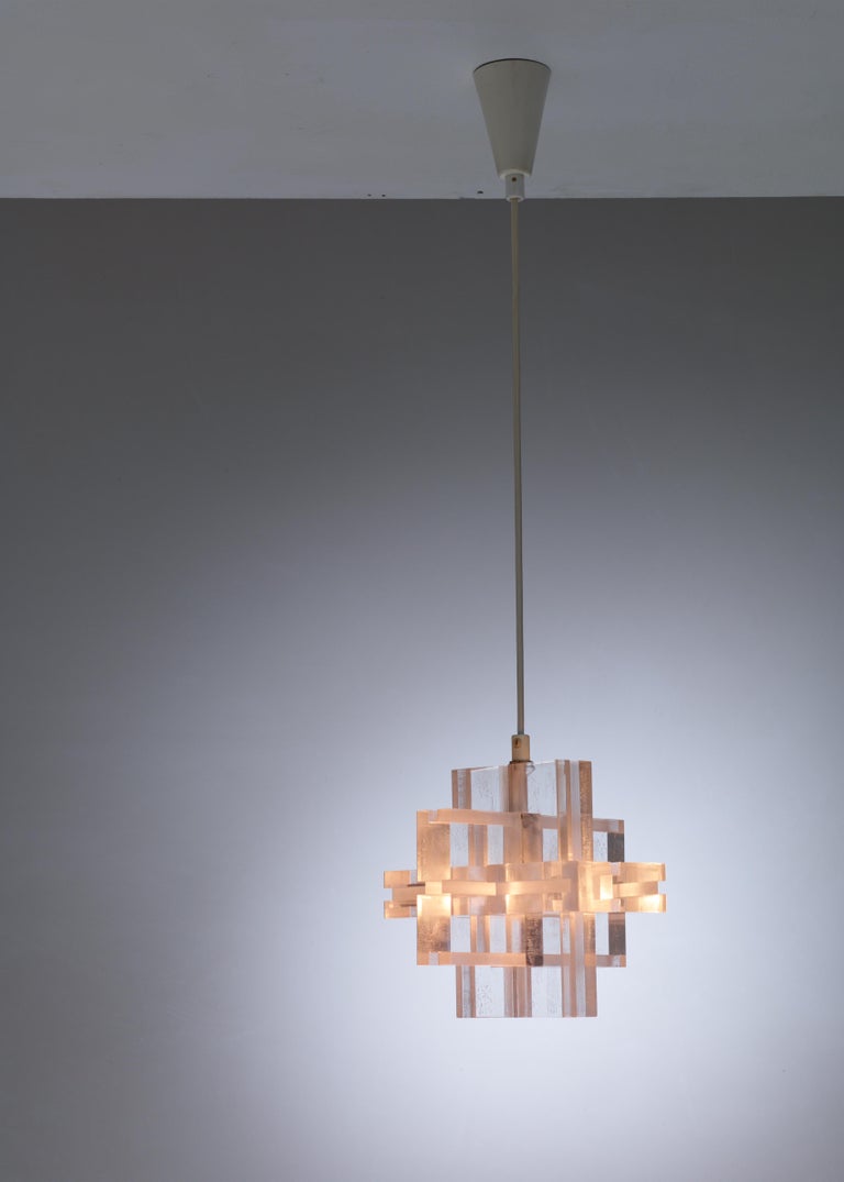 Peter Karpf Plexiglass Pendant by Fog and Morup, Denmark, 1964 For Sale ...