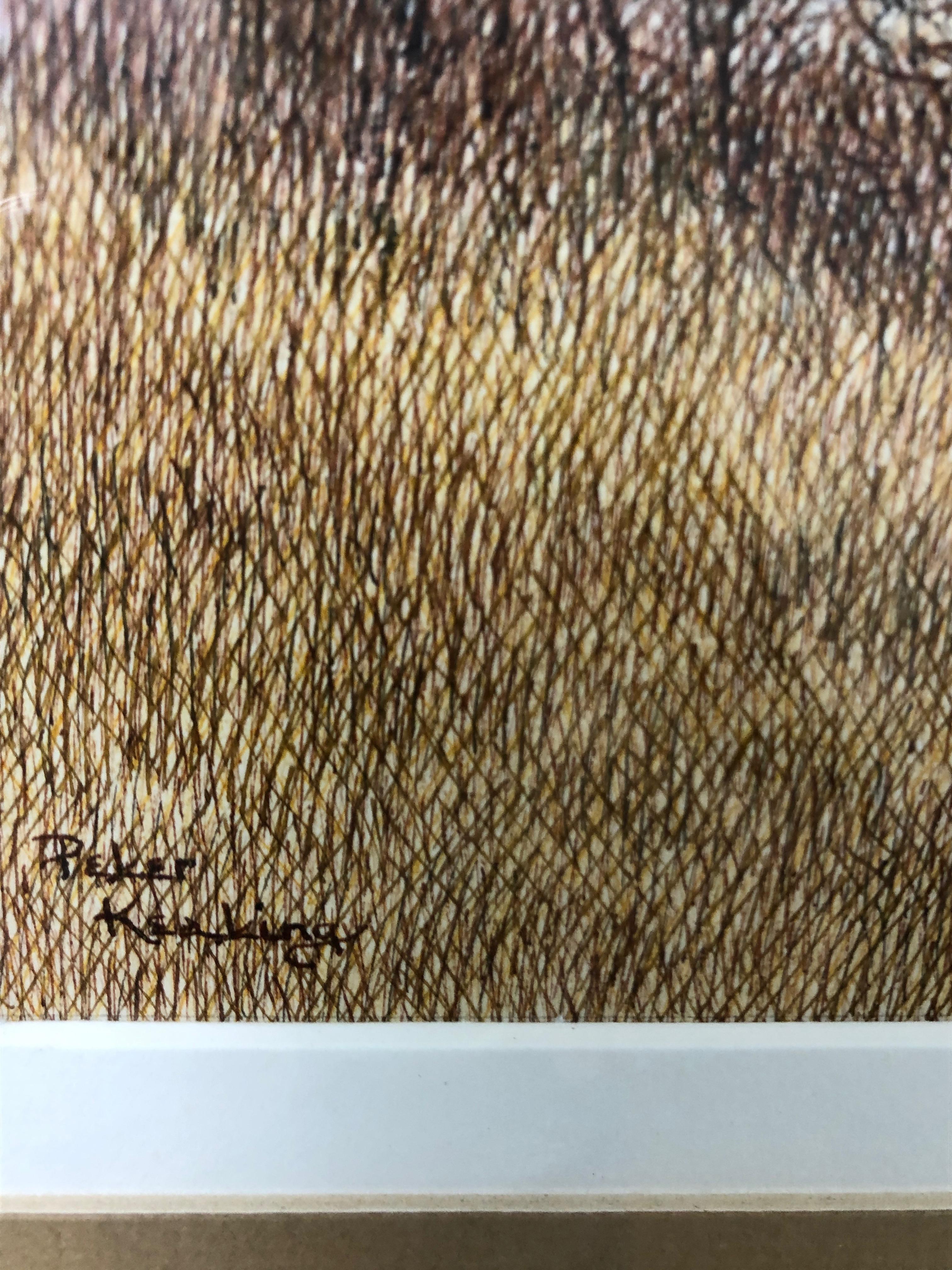 Peter Keating Dreamy Original Watercolor of Mountainside Barn at ...