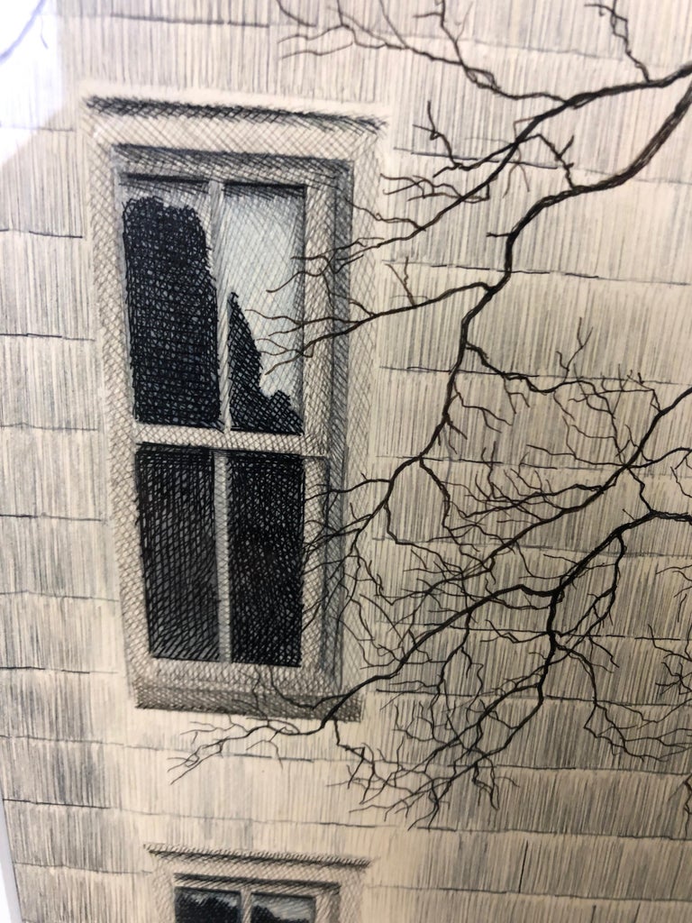 Peter Keating Original Watercolor Titled Porch Sitter For Sale at 1stDibs