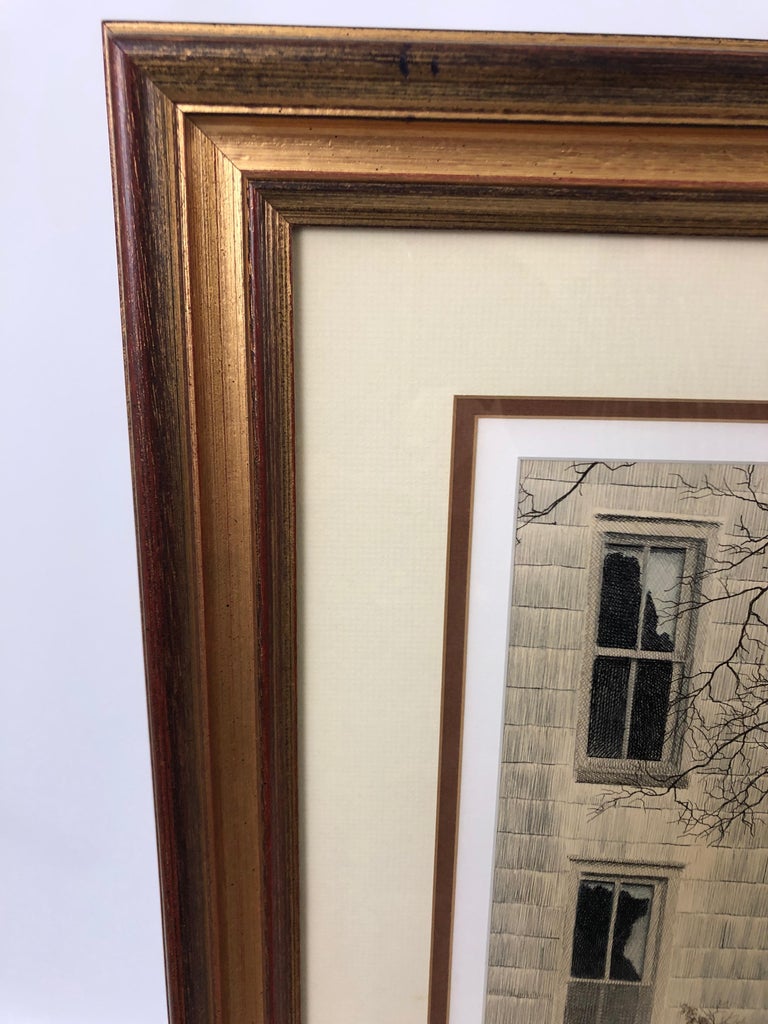 Peter Keating Original Watercolor Titled Porch Sitter For Sale at 1stDibs