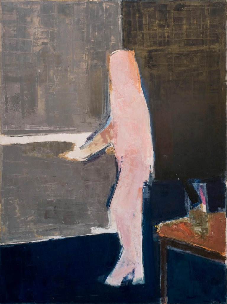 Peter Kinley - Walking Figure - 20th Century, Oil on canvas by Peter ...