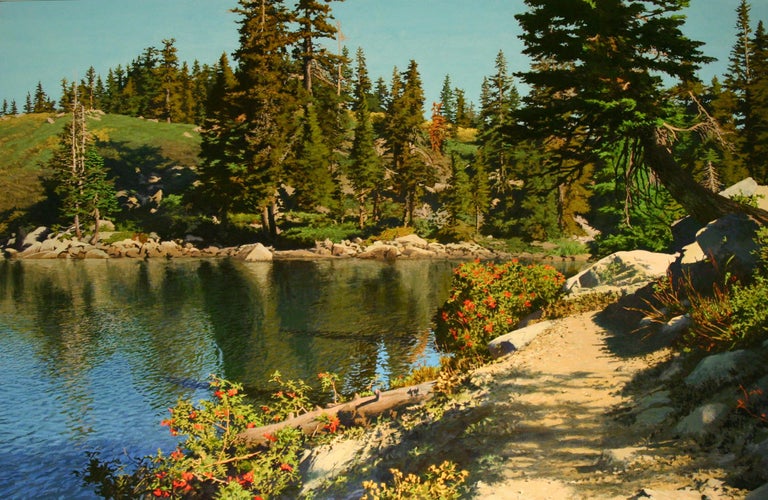 Peter Loftus - Path beside Round Lake / 52x80 in. oil on canvas at 1stDibs