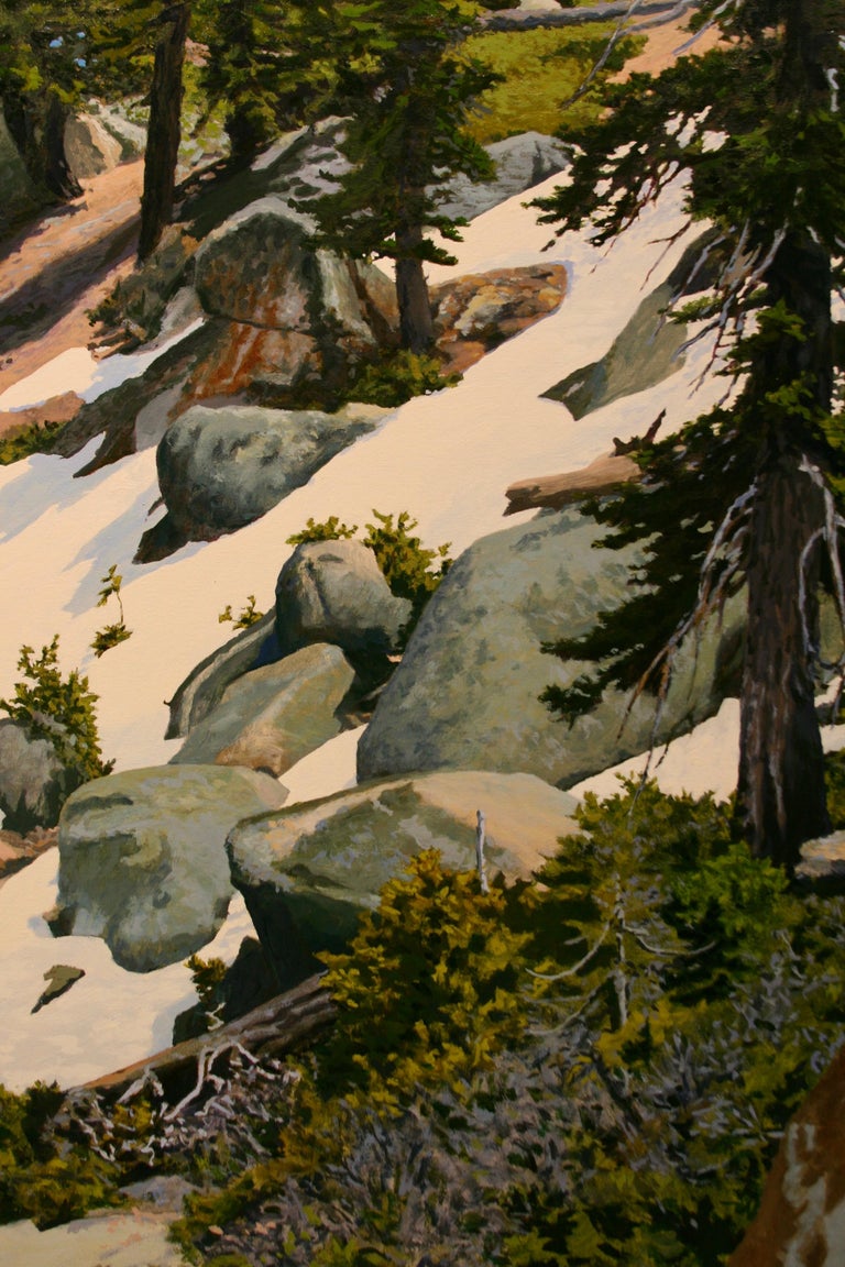 Peter Loftus - Residual Snow above Tahoe / oil on canvas landscape 44 x ...