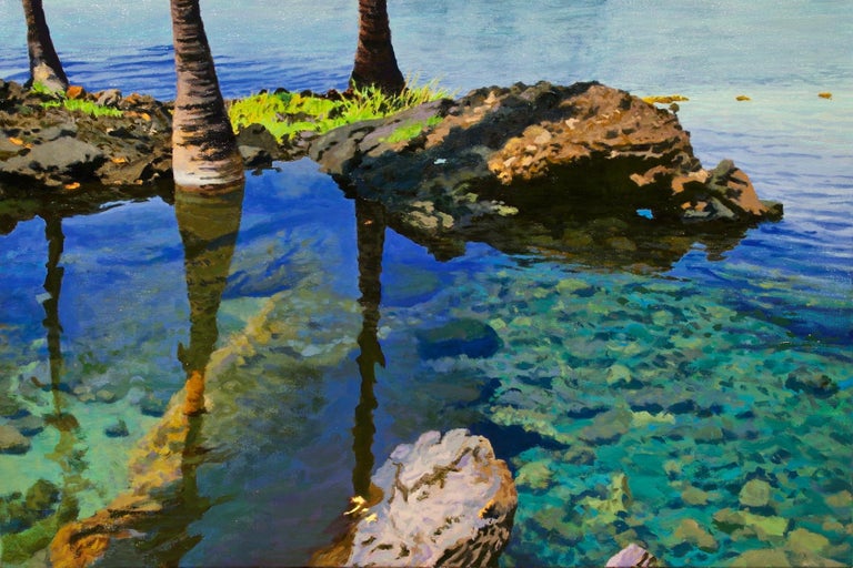 Peter Loftus - Waterworld / oil on canvas painting - 24 x 36 inches For ...