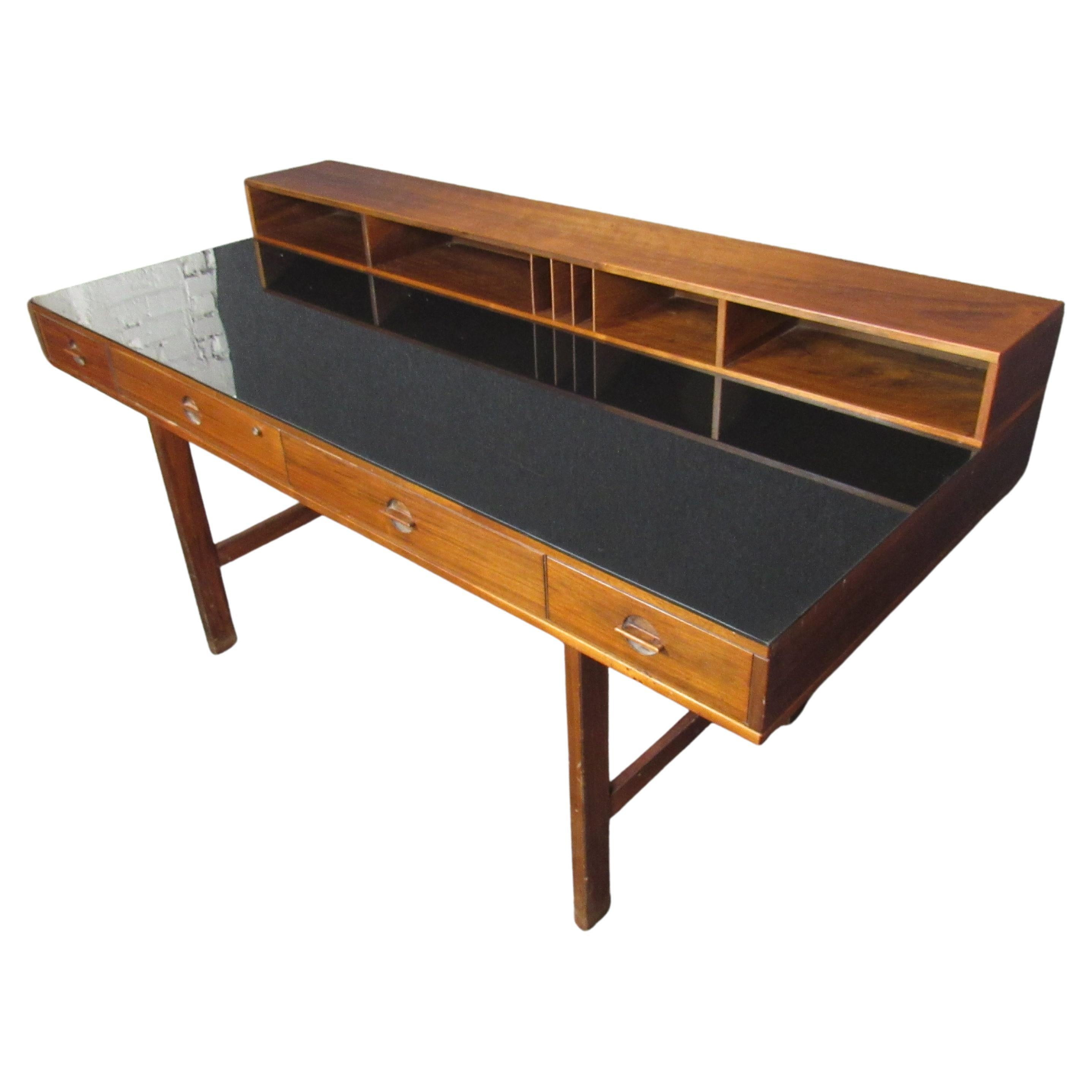 Jens Quistgaard Teak Flip Top Desk for Peter Løvig Nielsen, Denmark ...