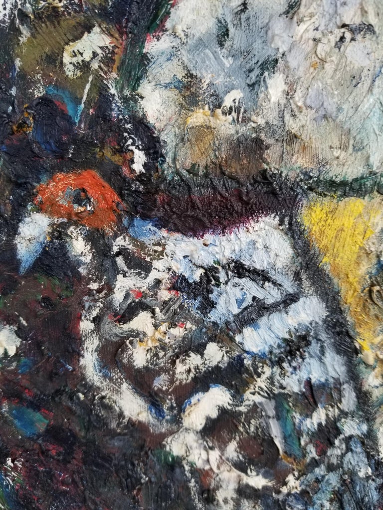 Peter Lowe Abstract Painting, Birds in Tree For Sale at 1stDibs