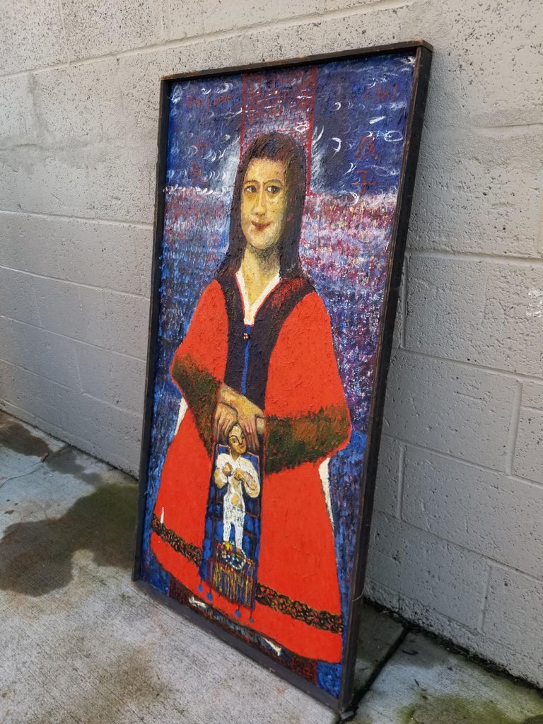 Peter Lowe Figurative Symbolic Painting Dated 1981 For Sale at 1stDibs