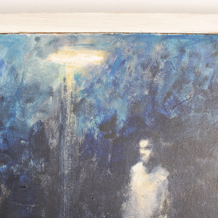 Peter Martensen Oil Painting on Wood "Man with Dog in the Light of ...