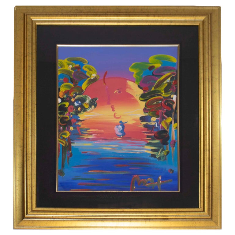 Peter Max Better World Signed Mixed Media Art Pop Art For Sale at 1stDibs