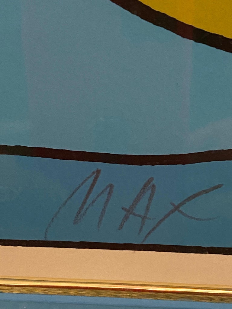 Peter Max Little Red Sailboat Serigraph on Paper at 1stDibs | peter max sailboat