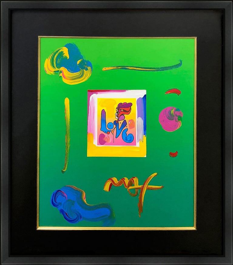 Peter Max - LOVE II - DELUXE VER. II (OVERPAINT) For Sale at 1stDibs