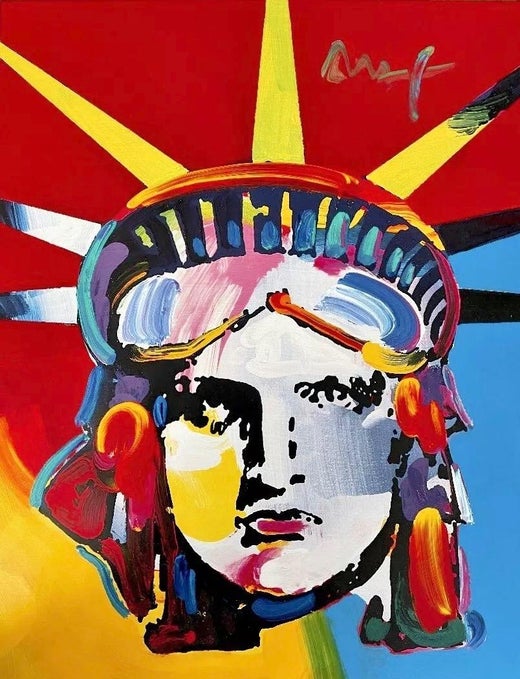 Modern Art Signed Print Liberty by Peter Max For Sale at 1stDibs