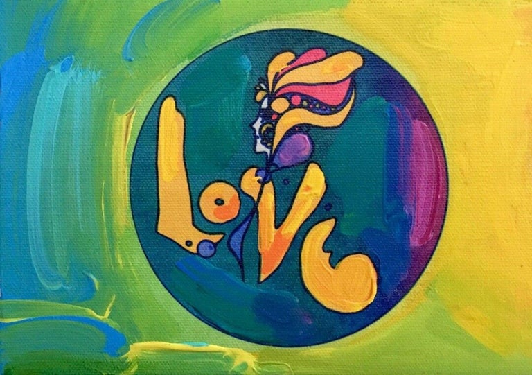Peter Max - Love, Peter Max - PAINTING/SIGNED For Sale at 1stDibs