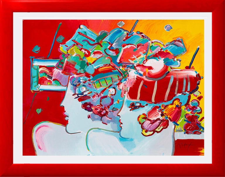 Peter Max - Peter Max Orig Signed Lim/ed Two Women w/Hats after the ...