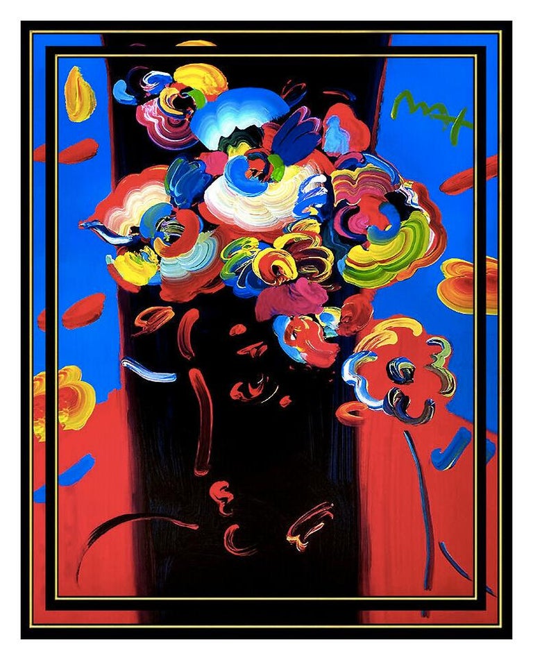 Peter Max - PETER MAX Original Signed PAINTING ROSEVILLE PROFILE ART ...