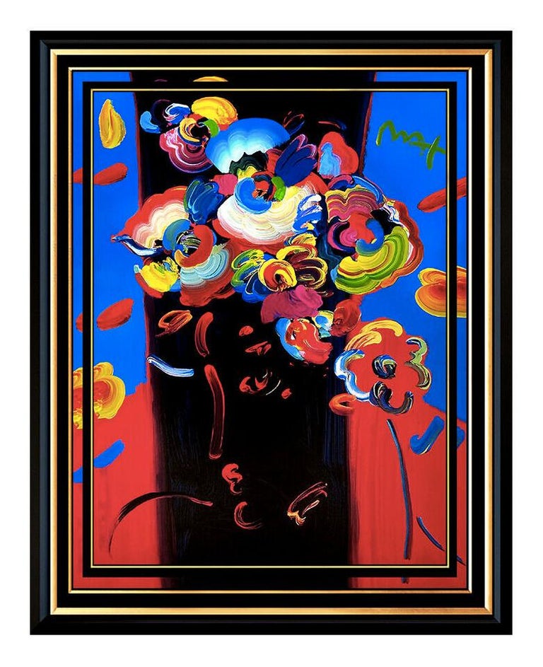 Peter Max - PETER MAX Original Signed PAINTING ROSEVILLE PROFILE ART ...