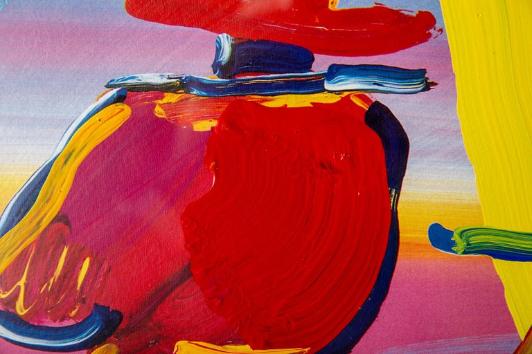 Peter Max - Peter Max Walking in Reeds Original Acrylic Painting on ...