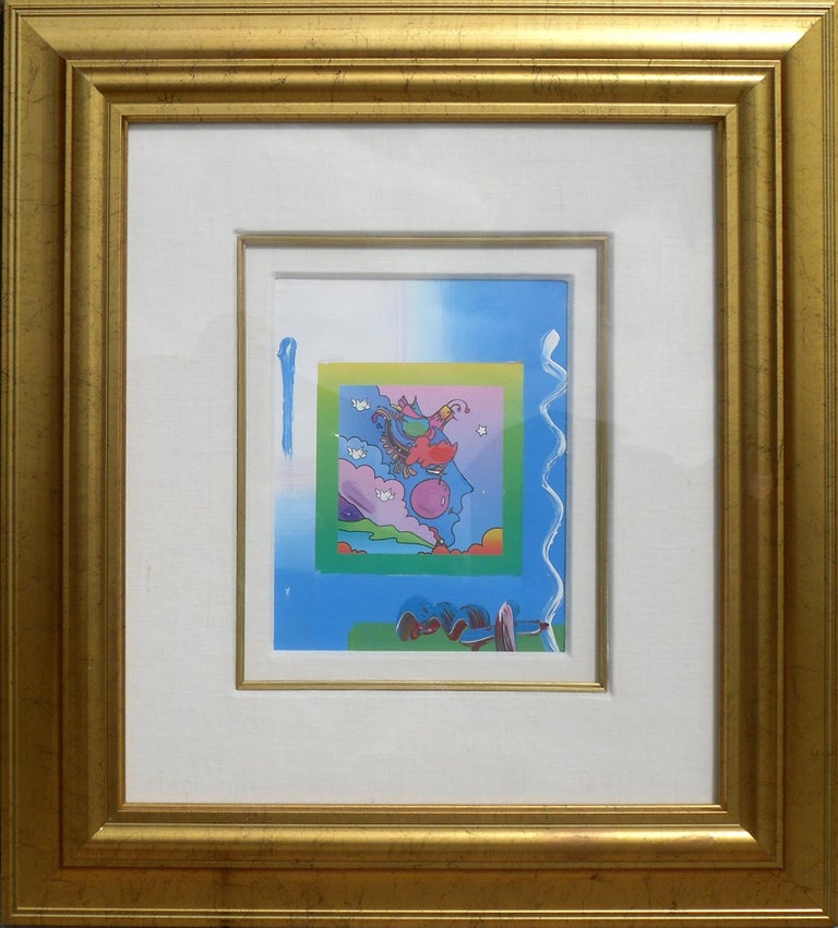 Peter Max - Profile with Doves, Painting by Peter Max For Sale at 1stDibs