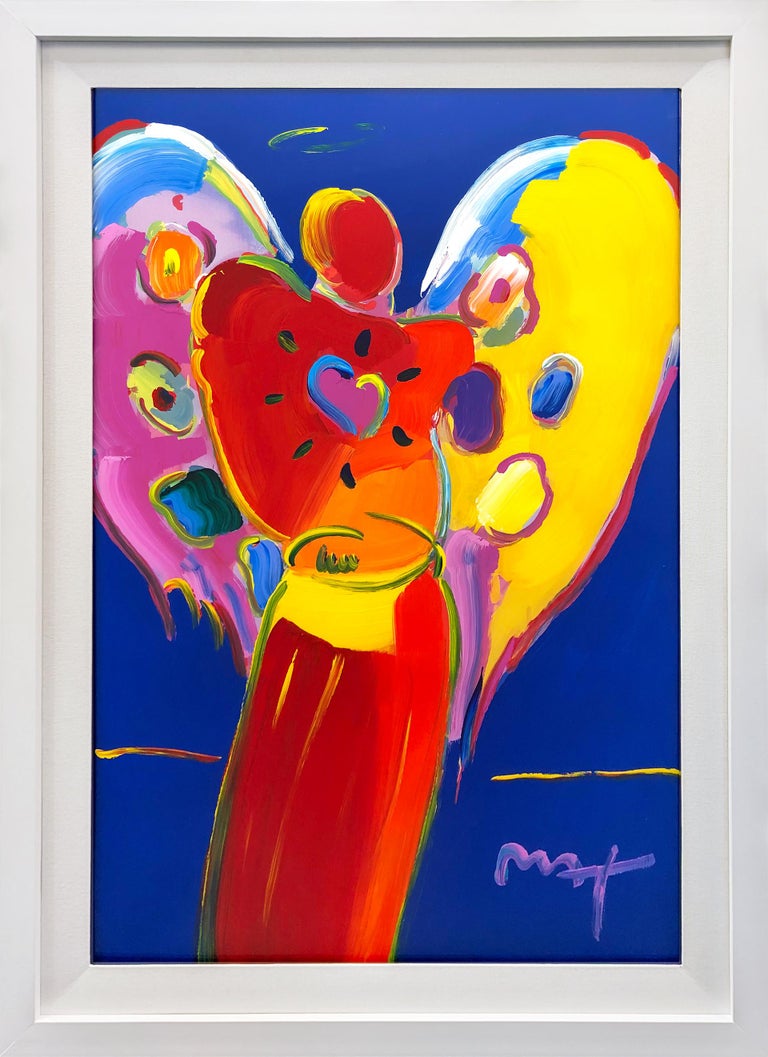 Peter Max - RED ANGEL WITH HEART III 2008 #96 For Sale at 1stDibs