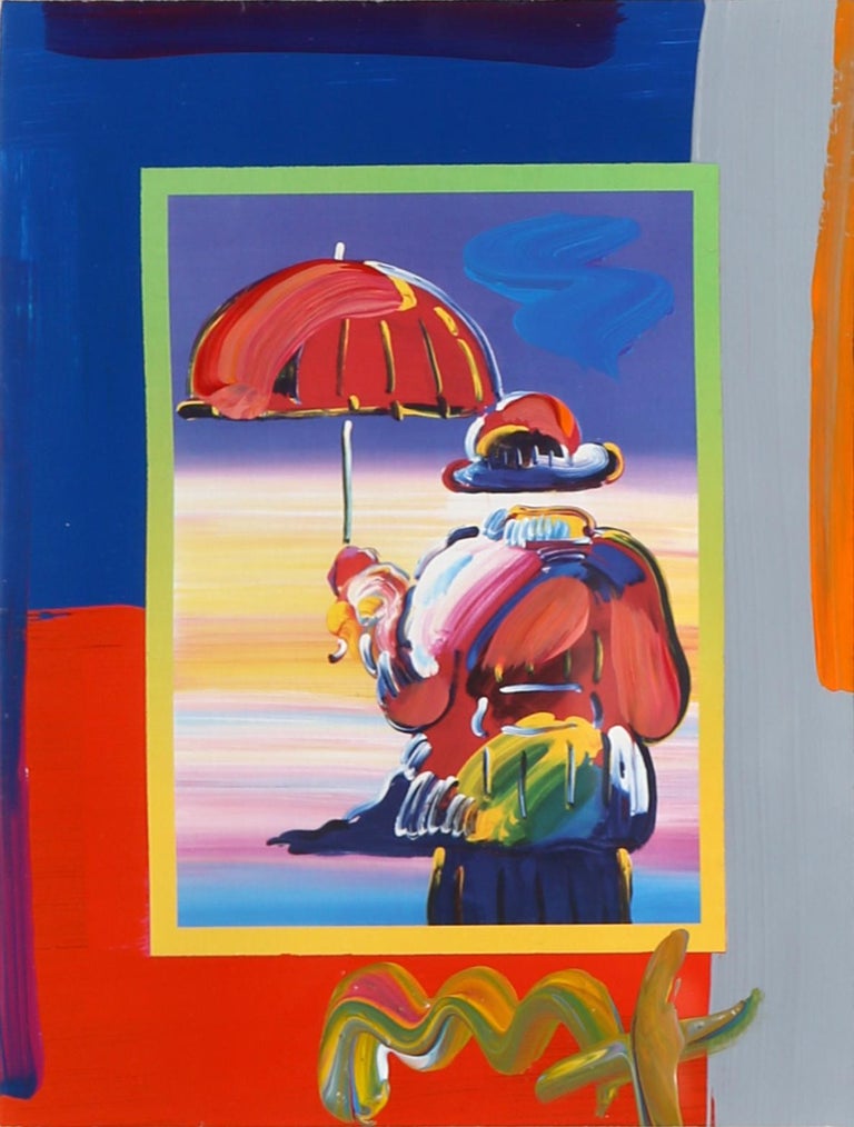 Peter Max Umbrella Man Sculpture