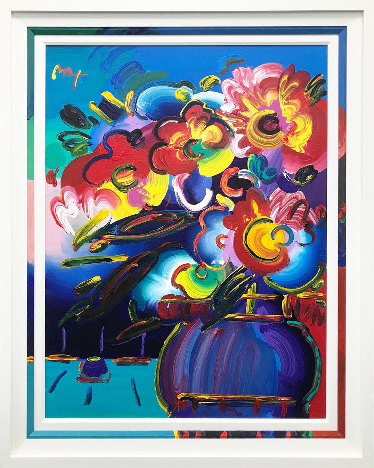 Peter Max - VASE OF FLOWERS SERIES 17 VER. IV #1 at 1stDibs