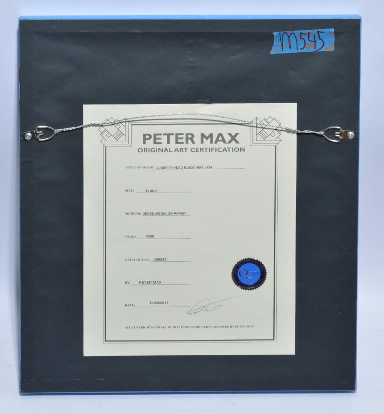 Peter Max - Vintage Pop Art Statue of Liberty Mixed Media Acrylic ...