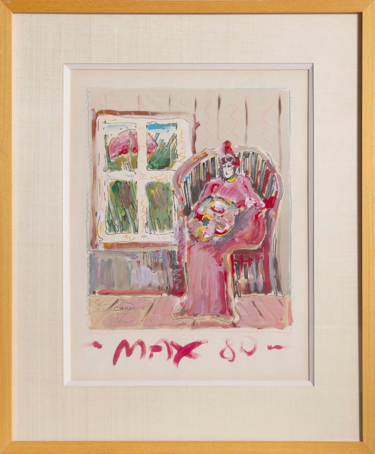 Peter Max - Woman Seated, Painting by Peter Max For Sale at 1stDibs
