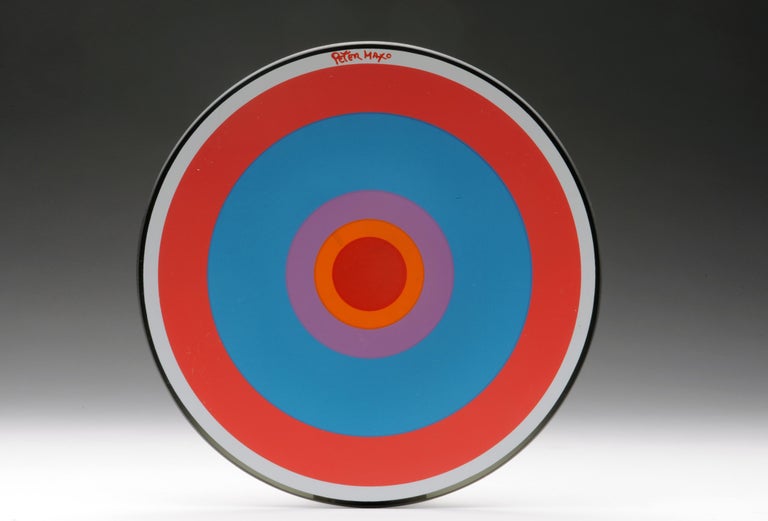 Peter Max Pop Art Mod 1960s Bullseye Glass Plate at 1stDibs | peter max ...