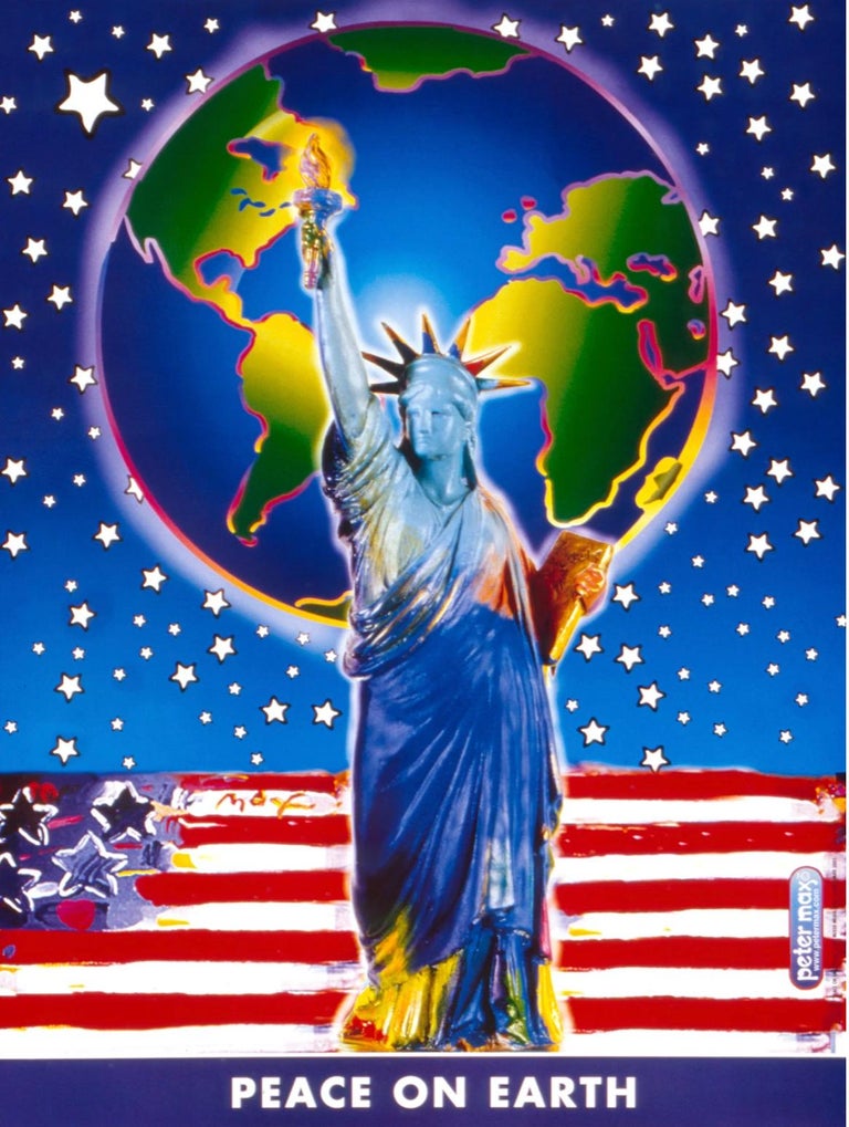 Peter Max - 9-11 Peace On Earth at 1stDibs | peter max 9/11 art, peter ...