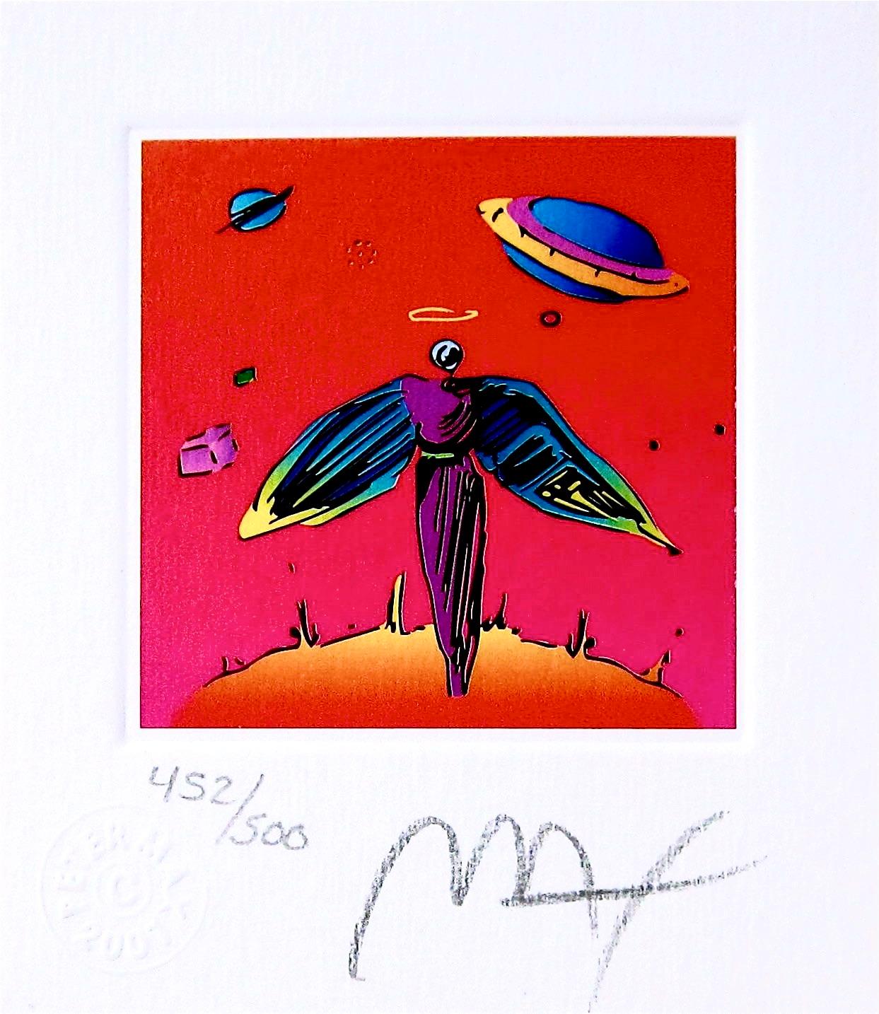 Peter Max - Angel with Saturn, Peter Max - SIGNED For Sale at 1stDibs