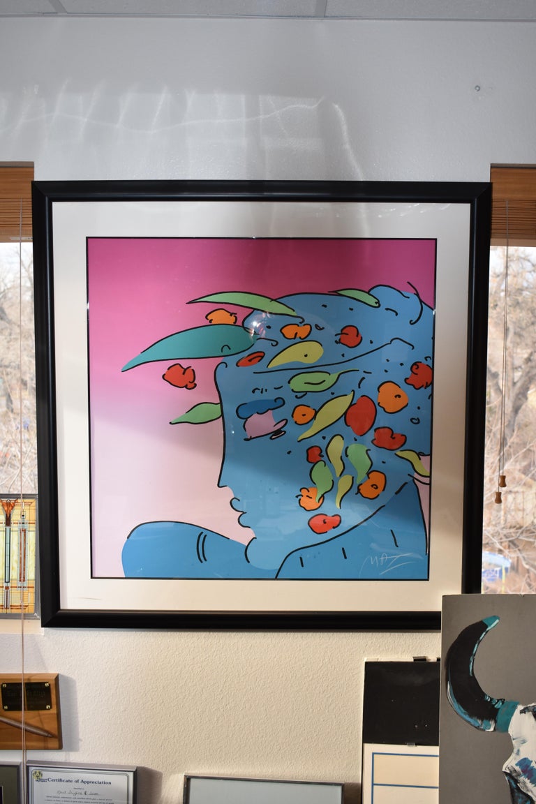 Peter Max - Blue Lady Planet - Serigraph by Peter Max For Sale at 1stDibs
