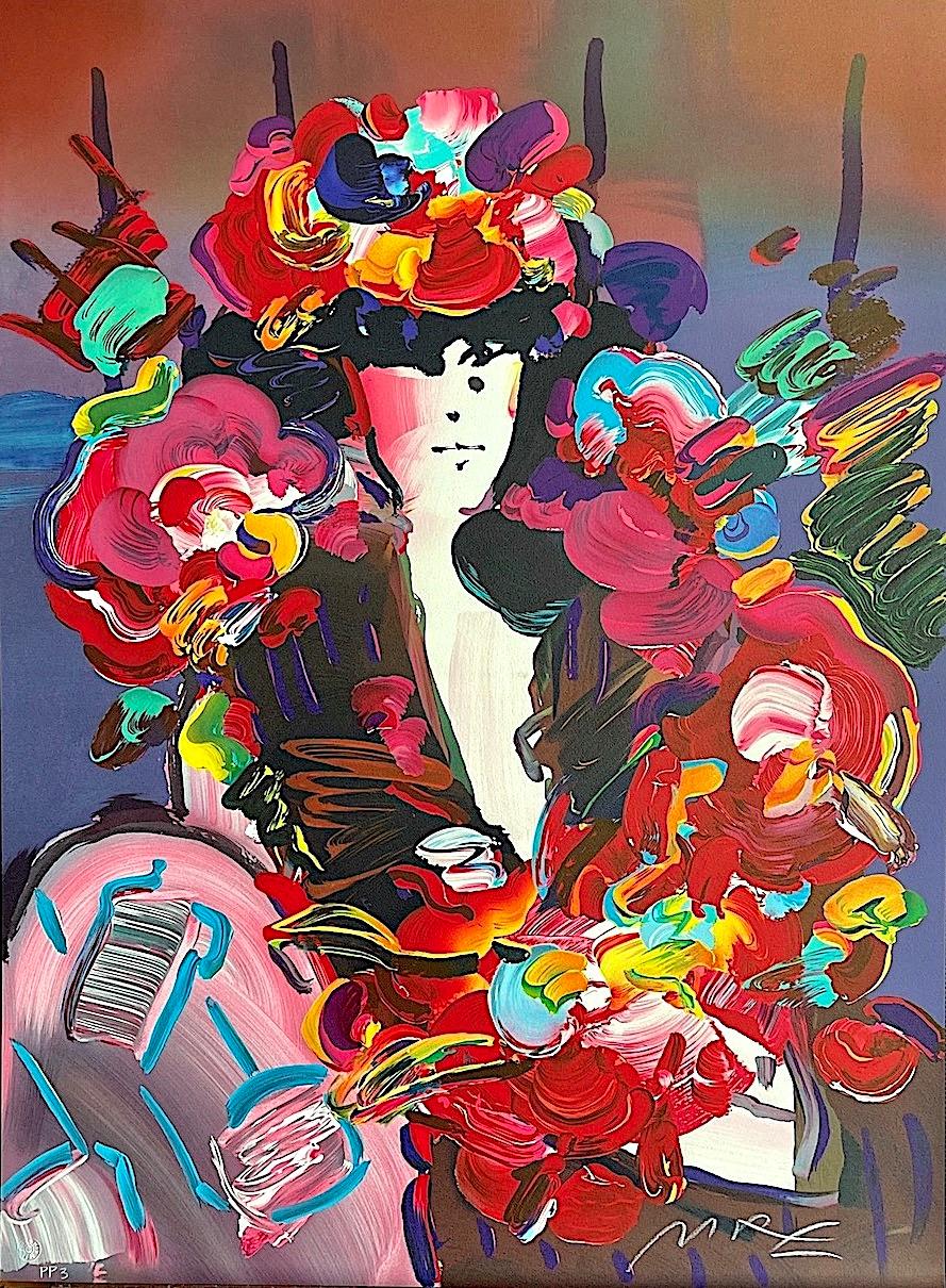 Peter Max - BROWN LADY II Signed Lithograph, Fashion Portrait, Woman In ...