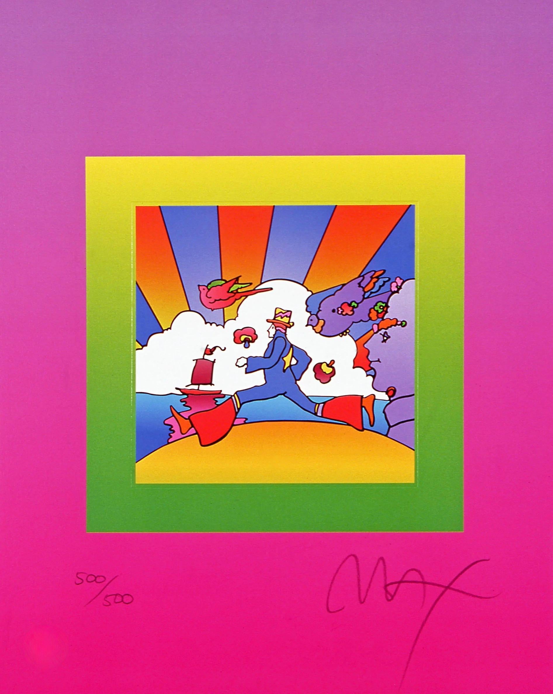 Peter Max Cosmic Runner - 5 For Sale on 1stDibs | peter max cosmic art