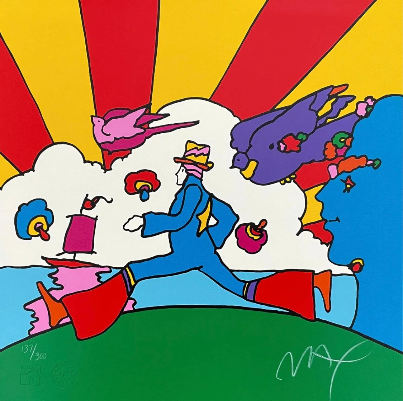 Peter Max - Cosmic Runner (Retro Suite I), Peter Max - SIGNED For Sale ...