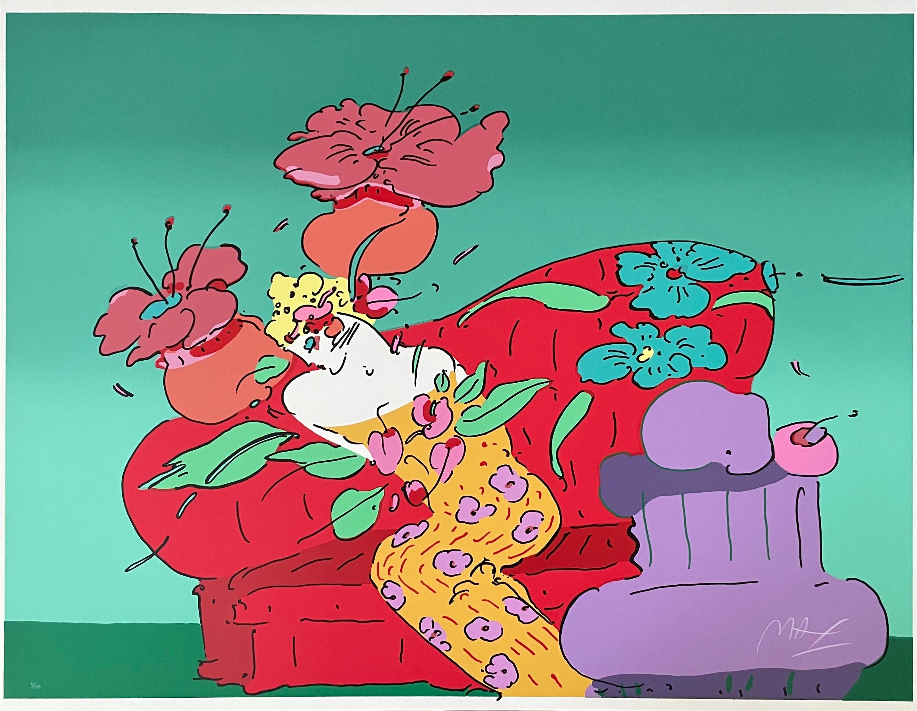 Peter Max - Moving with Father, Silkscreen by Peter Max 1972 at 1stDibs
