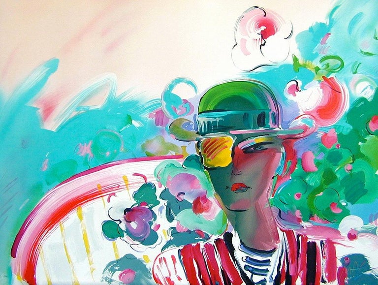 Peter Max - FRENCH ZERO''S GIRLFRIEND Signed Lithograph Woman in Green ...