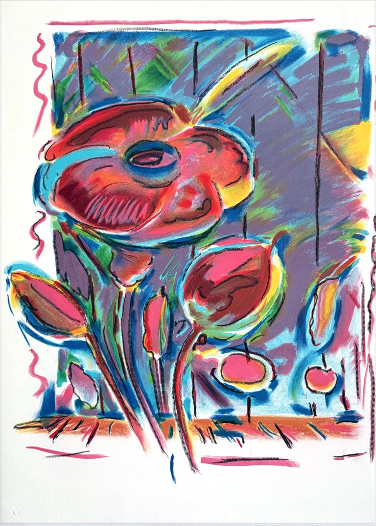 peter max abstract flowers