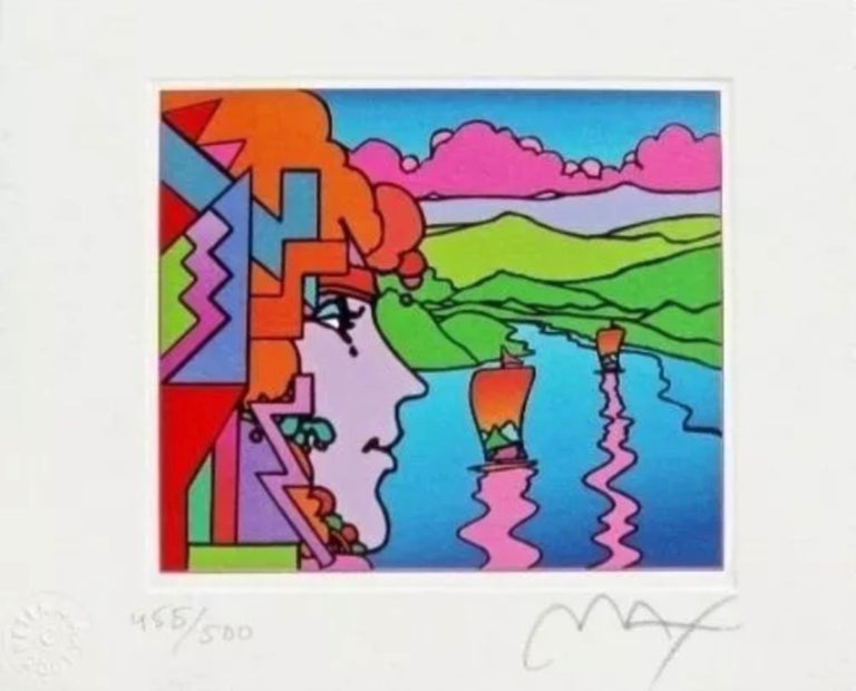 Peter Max - Geometric Profile and Sailboats For Sale at 1stDibs