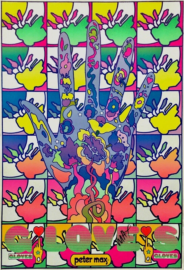 Peter Max - Gloves, Peter Max For Sale at 1stDibs