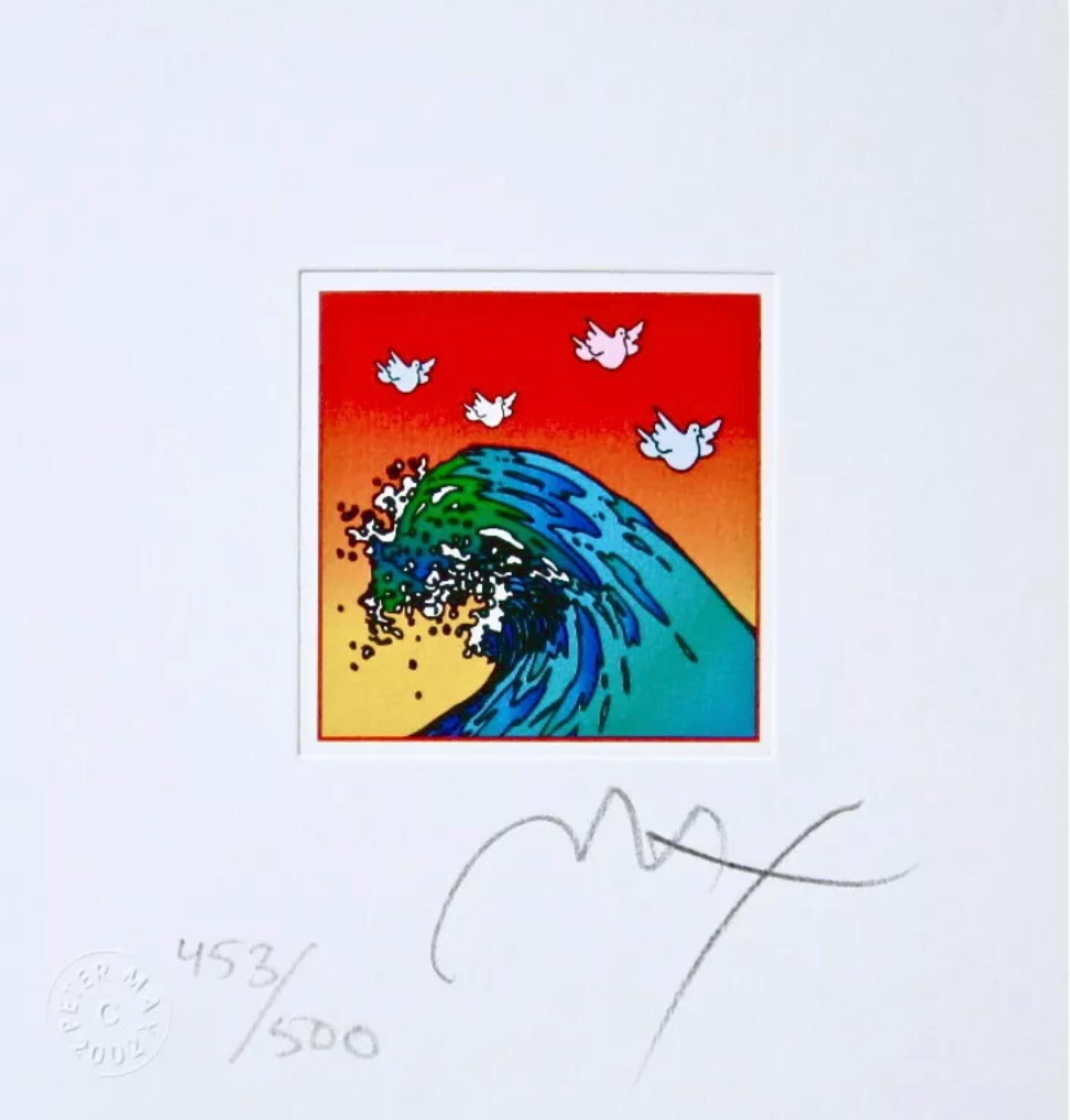 Peter Max - Great Wave with Doves, Peter Max For Sale at 1stDibs