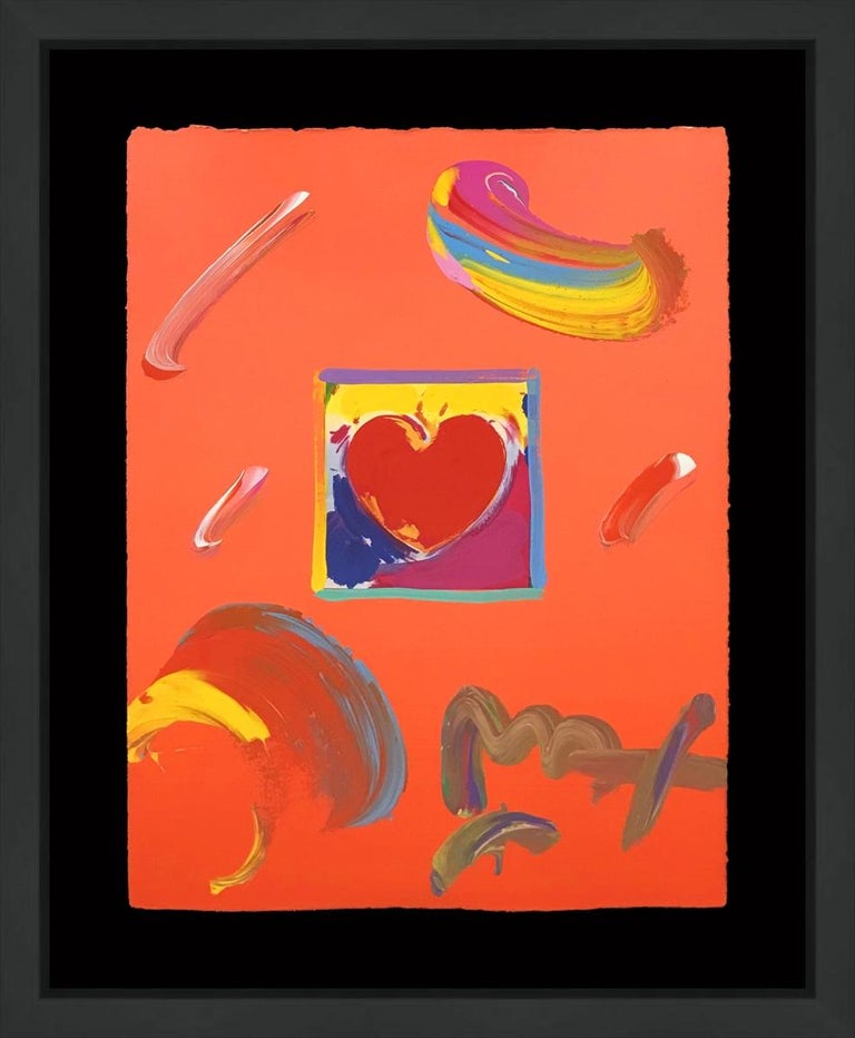 Peter Max - HEART (OVERPAINT) at 1stdibs