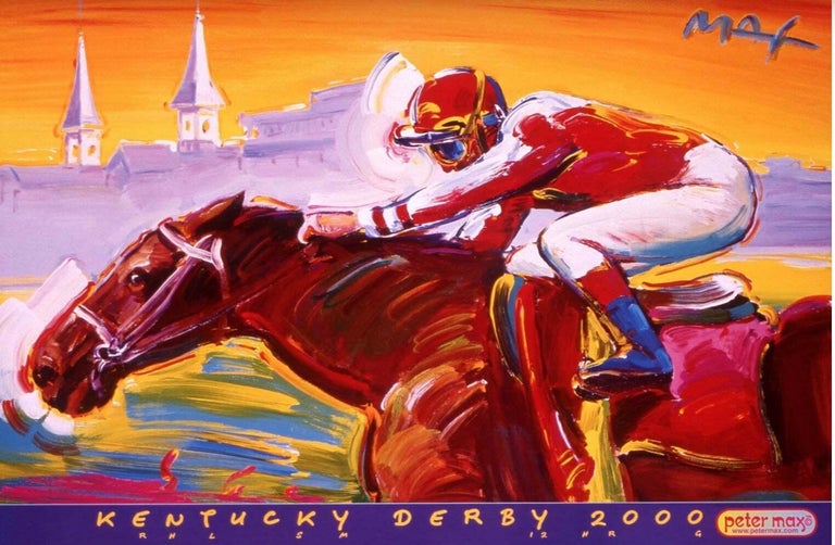 Peter Max - Kentucky Derby, Original 2000 Event Lithograph, Peter Max ...