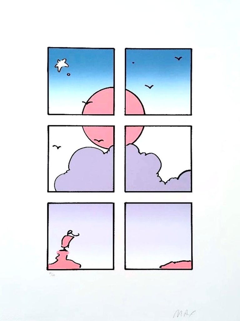 Peter Max - Landscape thru Window, Peter Max For Sale at 1stDibs