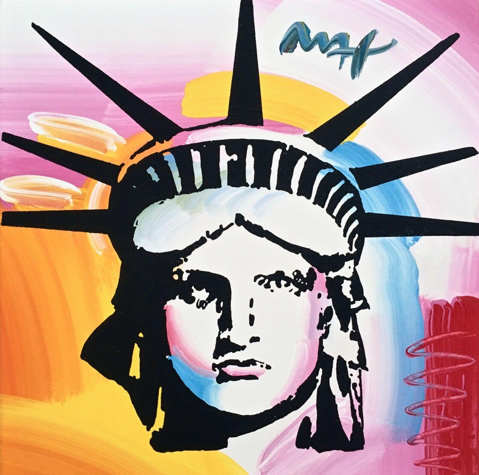 Peter Max - Umbrella Man, Mixed Media Painting by Peter Max at 1stDibs