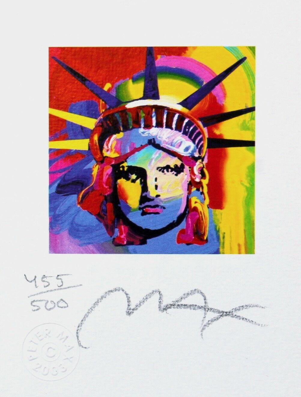 Peter Max - Liberty Head II, Peter Max - SIGNED For Sale at 1stDibs