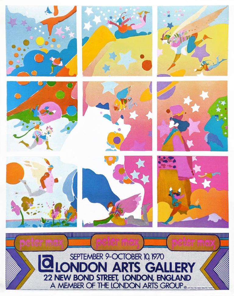 Peter Max - LONDON ARTS GALLERY POSTER For Sale at 1stDibs