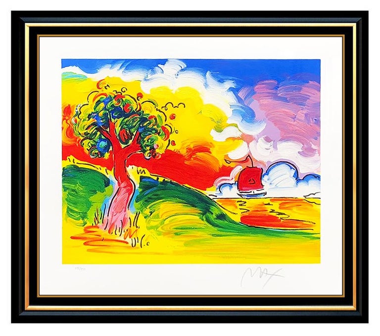 Peter Max - Peter Max Large Quiet Lake Color Serigraph Hand Signed Pop ...