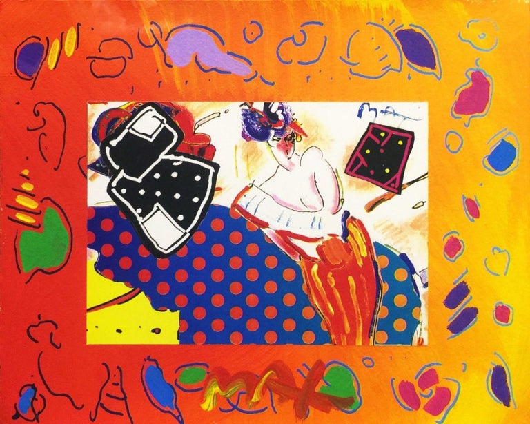 Peter Max - RISING SUN COLLAGE 2 (OVERPAINT) For Sale at 1stDibs