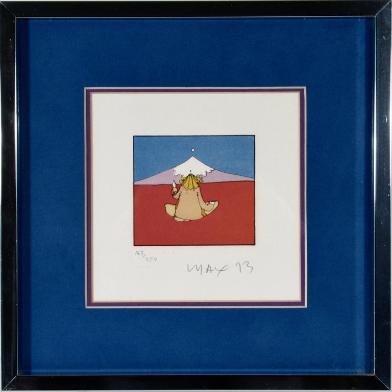 Peter Max - Sage by Mount Fuji For Sale at 1stDibs